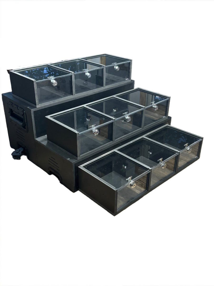 3 Tier Expo Display with Case/Stand – Meco Reptiles and Enclosures